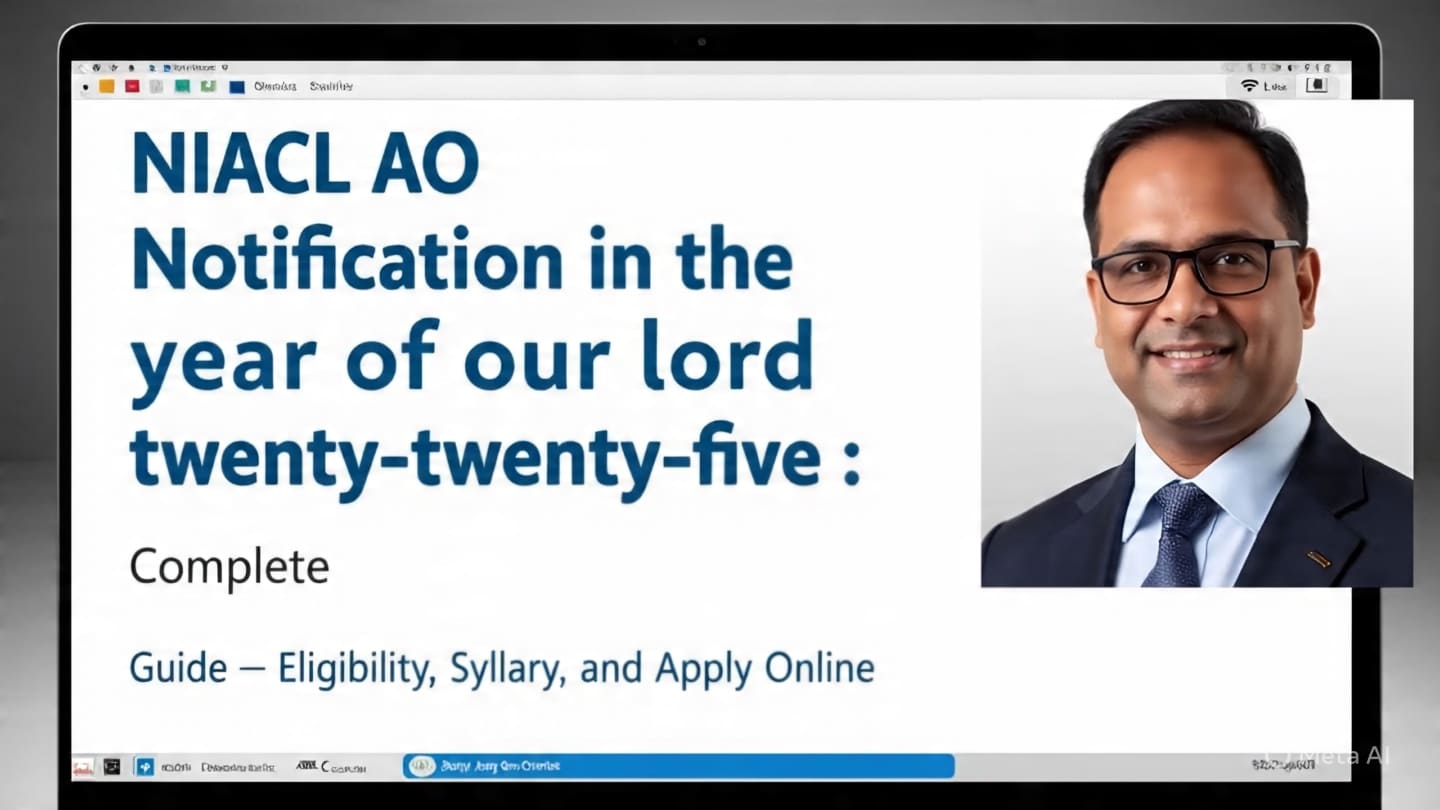 NIACL AO Notification 2025: Complete Guide – Eligibility, Syllabus ...